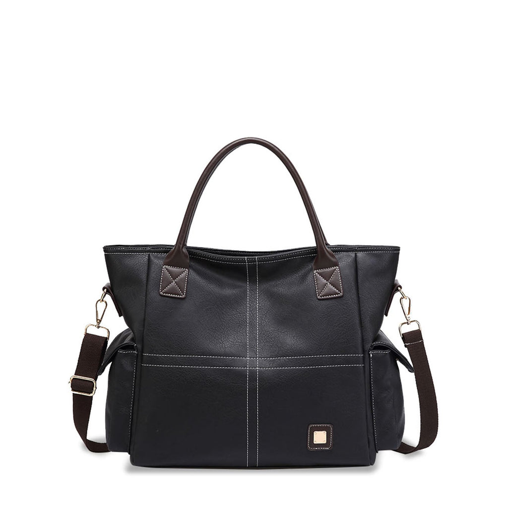 Women Leather Tote Shoulder Handbag Soft Large Capacity Top Handle ...